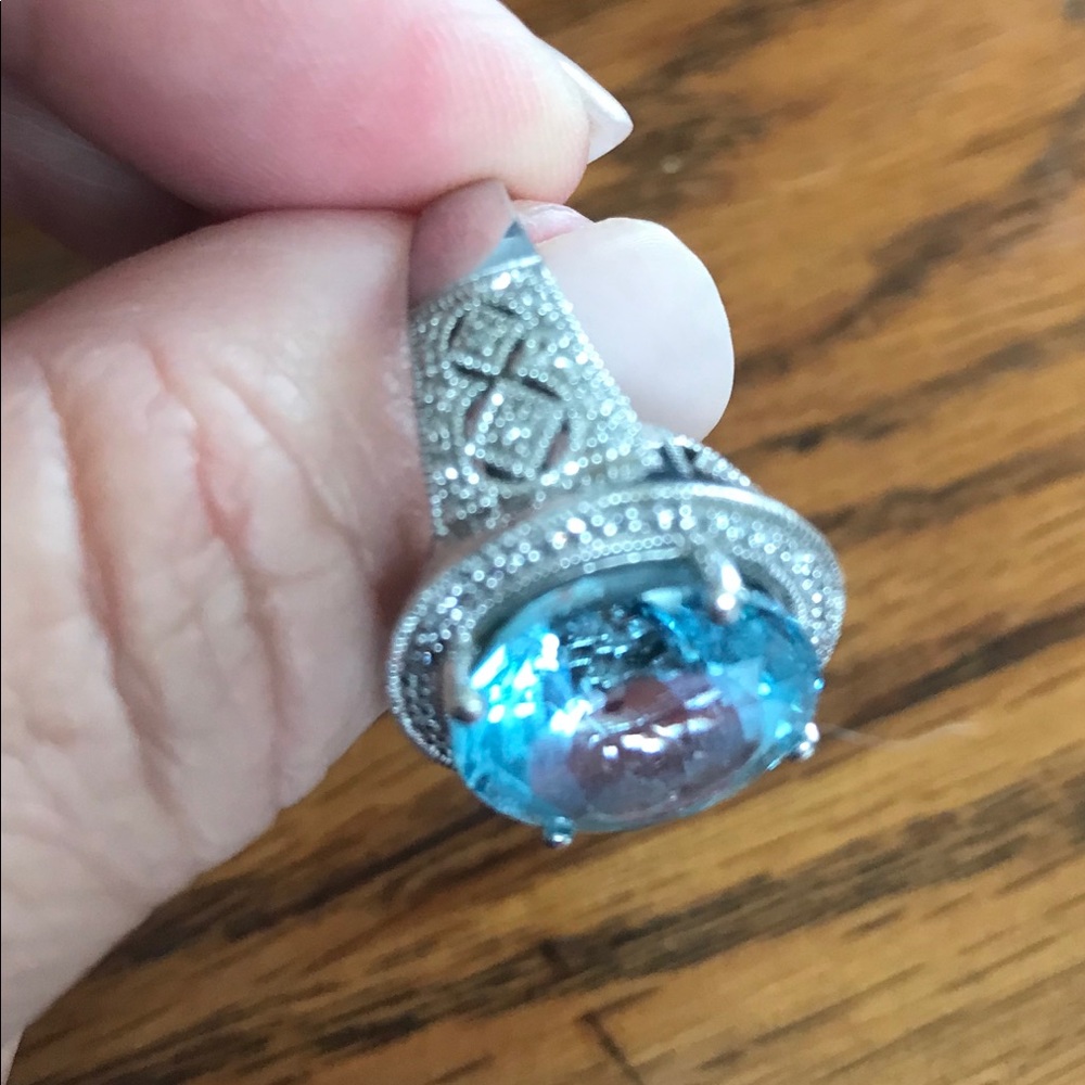 Ramona Singer London Blue Topaz Diamond Sterling - Gem